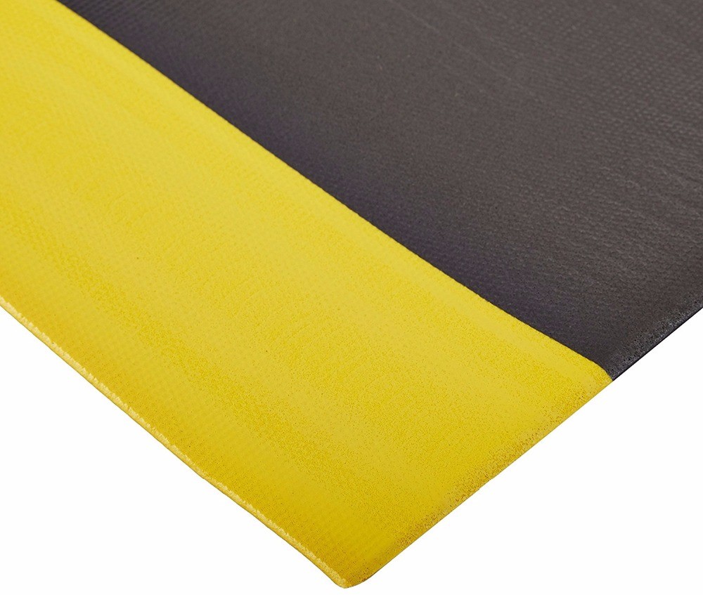 Yellow Borders Pvc 2x3Ft Anti Fatigue Foam Mat Water proof