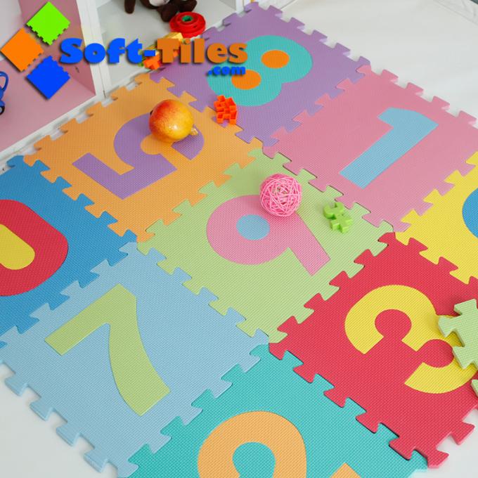Ecofriendly 123 Number 12 by 12inch Baby Foam Puzzle Play Mat 10pcs/Set